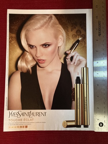 Model Ginta Lapina for Yves Saint Laurent YSL Print Ad | eBay