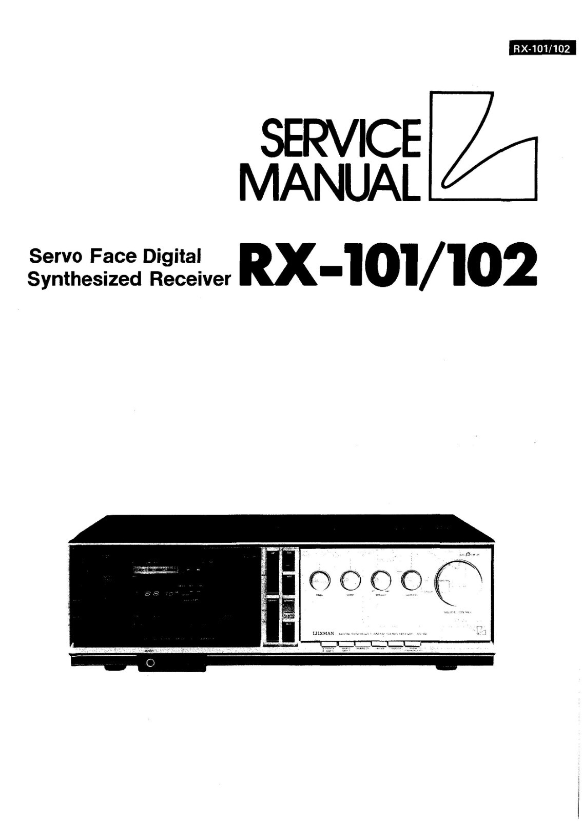 Service Manual Guide For Luxman RX-101, RX-102 | eBay