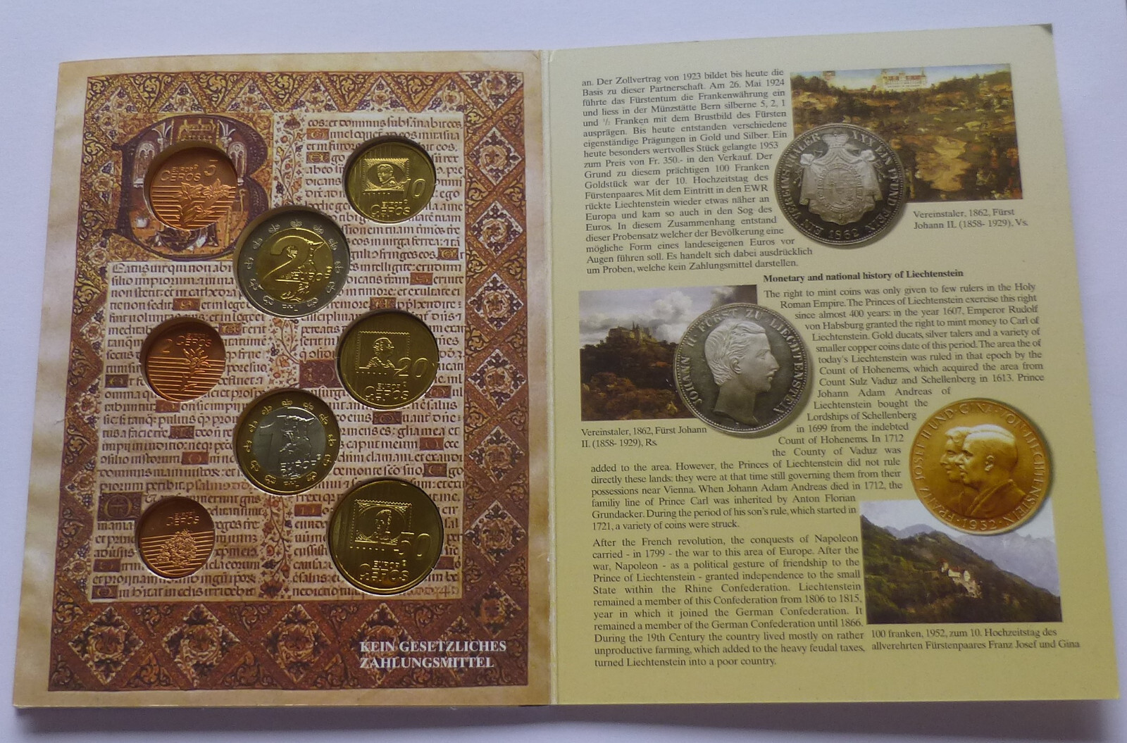 Liechtenstein Euro Pattern set 2004, Specimen-Probe-Essai-Prototype | eBay