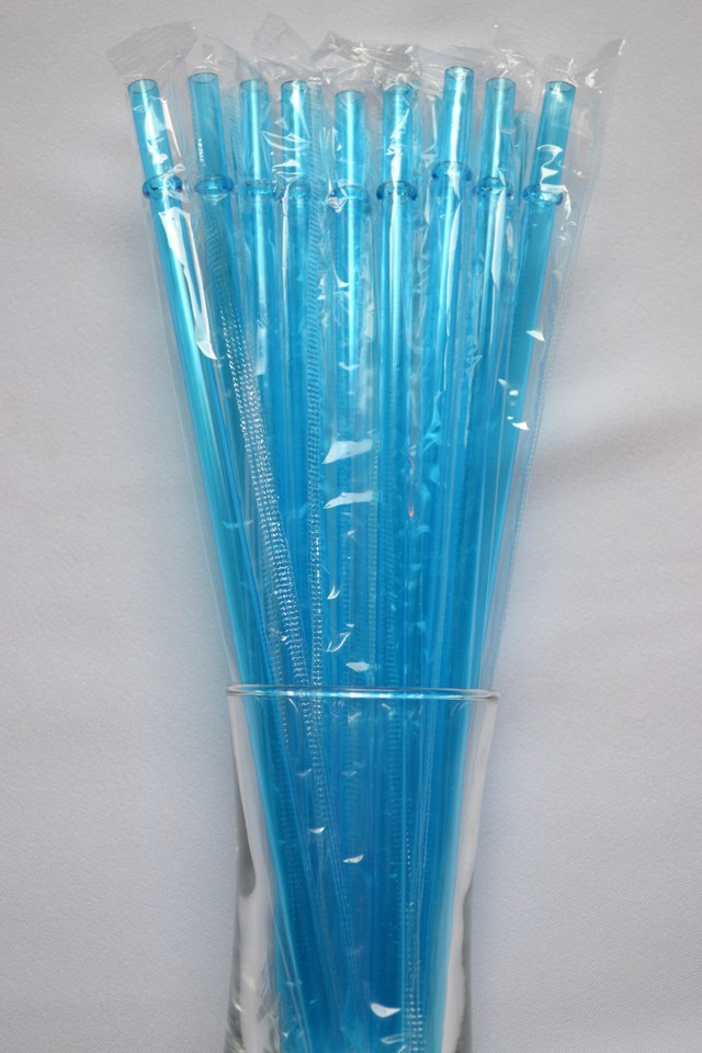 Reusable Straws Clear Solid Colors Plastic Acrylic 9” Rings Bpa Free