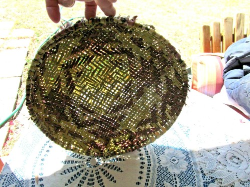 HOPI SIFTER BASKET YUCCA BROWN NATURAL COLOR GEOMETRIC DESIGN 11"W 3"H ...