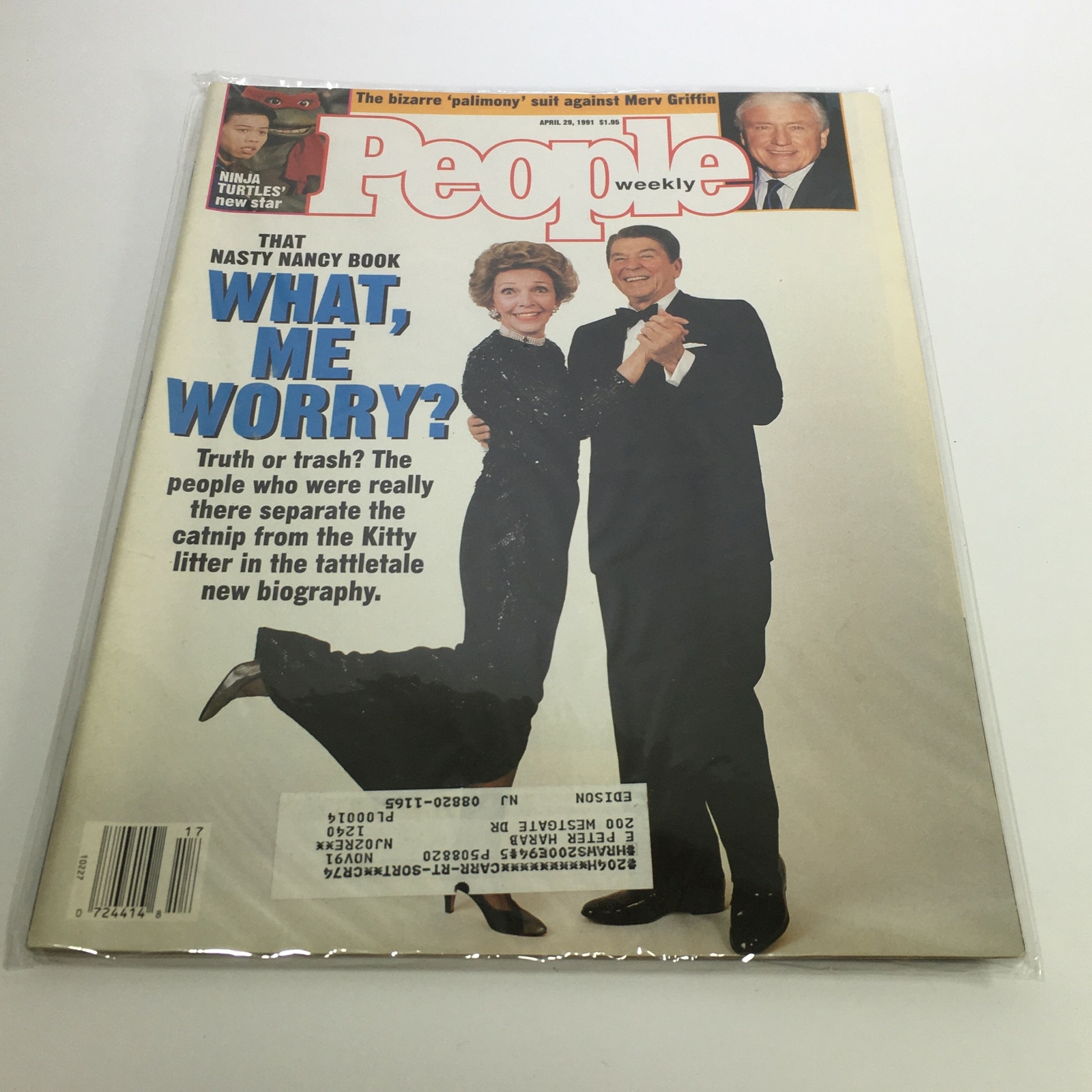 People Magazine April 29 1991 Nancy & Ronald Reagan Merv Griffin ...