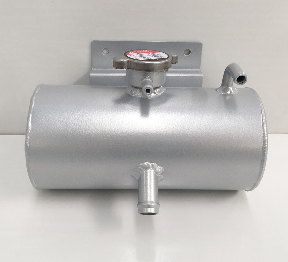 Universal Aluminum Radiator Header Horizontal Round Coolant Overflow ...