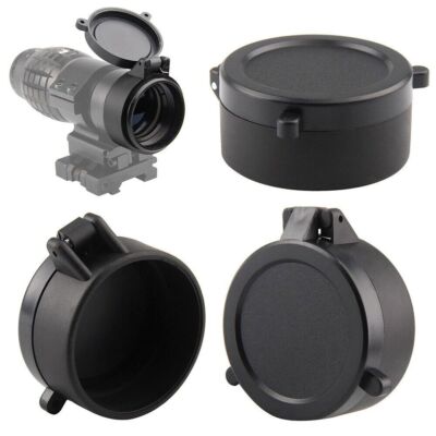Rifle Scope Lens Cover Flip Up Cap Objective Lense Lid Quick Spring ...