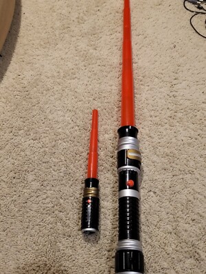 Star Wars Lightsaber Red With Small Saber In Hilt 2009 LFL Hasbro | eBay