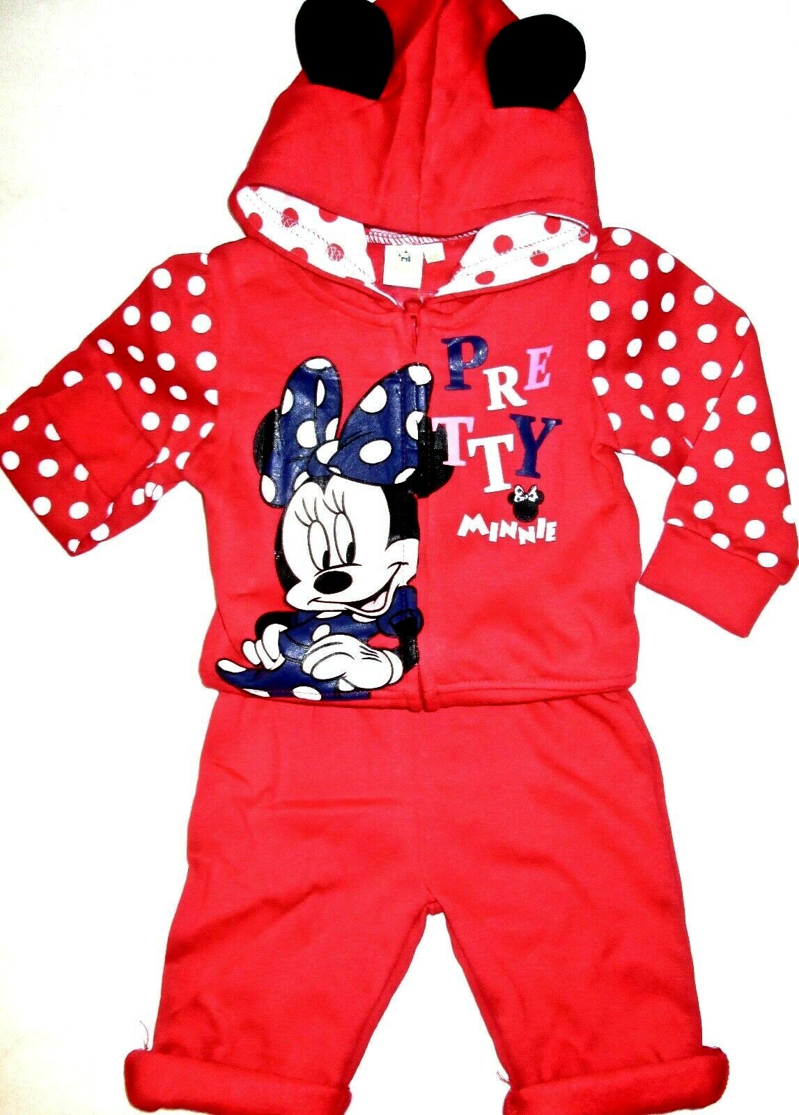 MINNIE MOUSE Disney Baby Girls tracksuit Sets Hooded Tops Joggers ...
