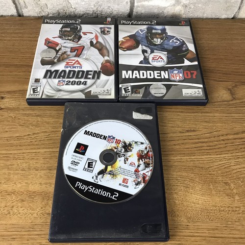 LOT OF 3 PS2 Playstation 2 Video Games Madden 2010 2007 2004 ...