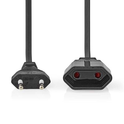 2m EU Euro Extension Cable 2 Pin Euro Male to 2 Pin Euro Female ...
