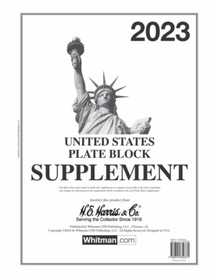 NEW 2023 Harris Stamp Album Supplement Pages US Plate Block For 2/3 ...