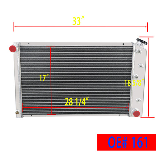 For Chevy GMC C/K C10 C20 C30 Pickup Suburban 1973-86 3 Row Aluminum ...