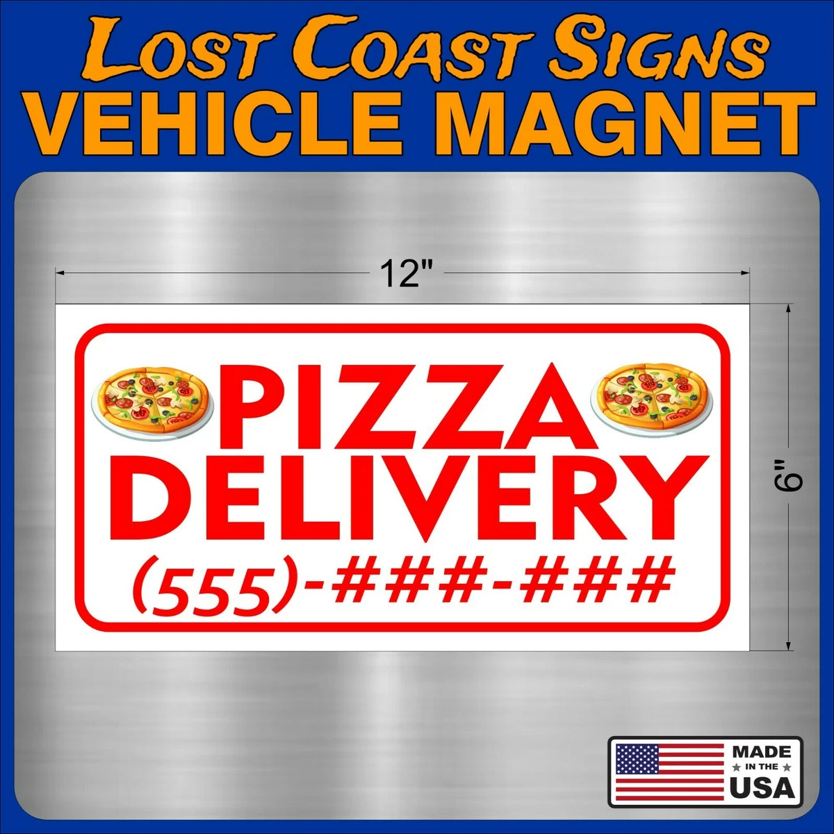 Pizza Delivery Car Sign