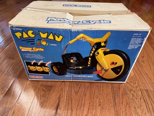 Vintage 1982 Original New Coleco Pac-Man Power Cycle Big Wheel Bally ...