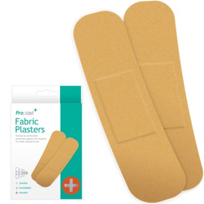 STERILE FABRIC PLASTERS 100/200/500 Breathable Sticky First Aid Wound ...