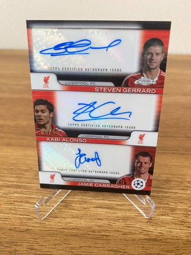 2024-25 Topp Chrome Steven Gerrard Xabi Alonso Jamie Carragher Triple ...