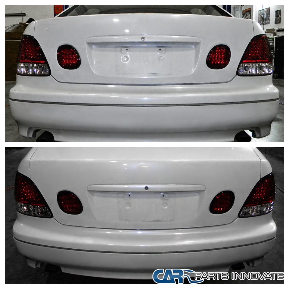 Fits 98-05 Lexus GS300 400 430 Rear Red Clear LED Tail Lights+Trunk ...