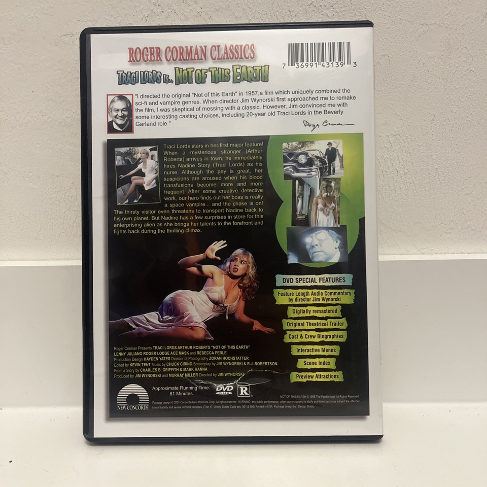 Not of This Earth DVD Roger Corman's Cult Classics Traci Lords Sci-Fi ...