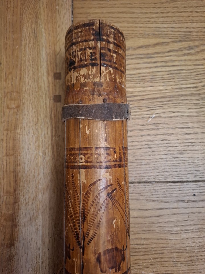 Madagascar Valiha Zither Tube Bamboo Musical Instrument with Art Work ...