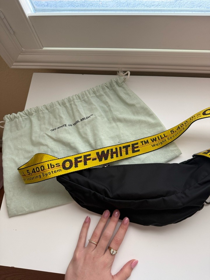 Off White BASIC FANNY PACK BLACK crossbody bag shoulder Virgil Abloh ...
