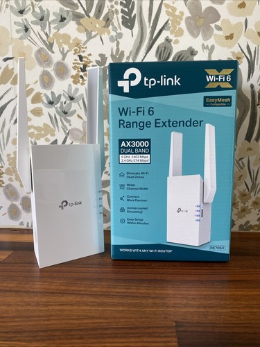 TP-Link AX3000 Wi-Fi 6 Range Extender RE705X Dual Band OneMesh Gigabit ...