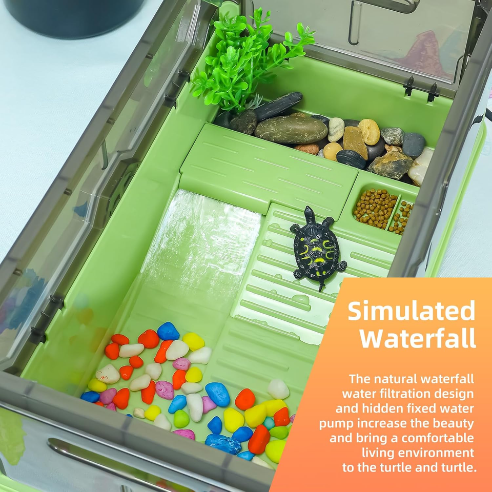 Turtle Habitat Tank Kit– Fresh Filtration, Waterplay Fun, Diverse ...