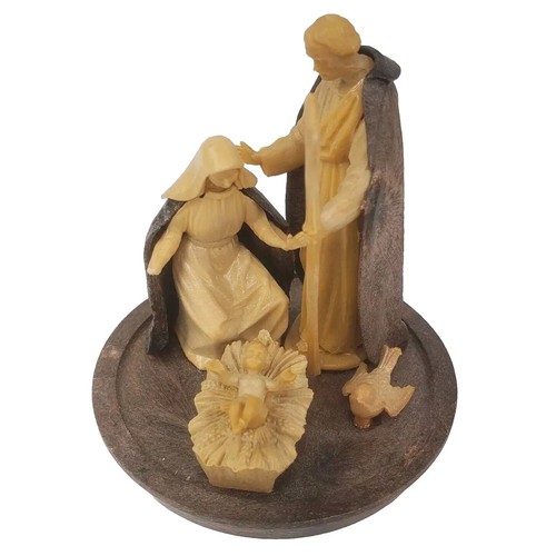 Small Vintage Plastic Nativity Stand Baby Jesus Dove Of Peace 3" Made ...