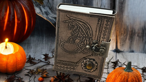 Antique Leather Spellbook Journal Grimoire Book of Shadows Charmed ...