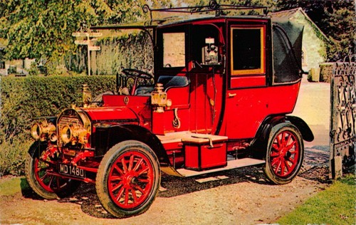 Postale, Vintage Voiture 1908 12 / 14hp Unic Taxicab, Montagu Moteur ...