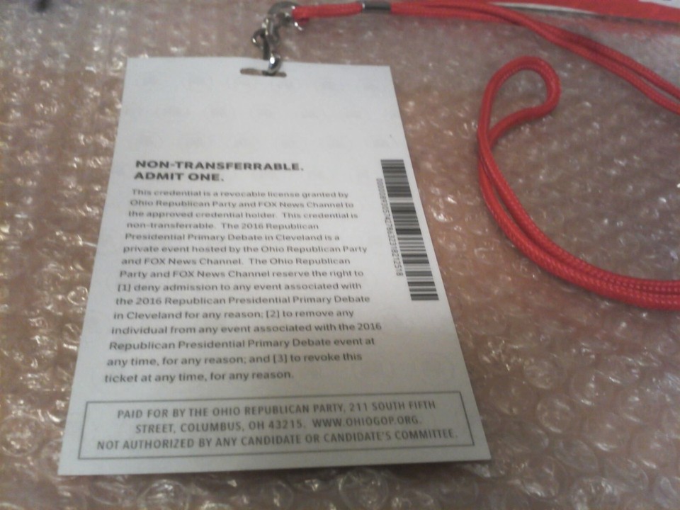 TRUMP CLEVELAND GUEST DEBATE BADGE AND "OUR CONSTITUTION" BUMPER ...