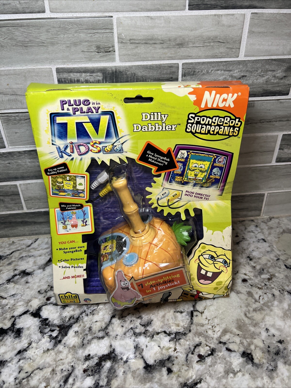 Vintage Spongebob SquarePants Dilly Dabbler Plug & Play TV Kids 2004 ...
