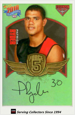 2010 Select AFL Champions Force 5 Signature Gold FFS21 Patrick Ryder ...