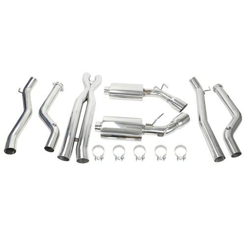 Dual 4" Tip Exhaust Muffler System For 10-15 Chevy Camaro SS/ZL1 6.2L ...