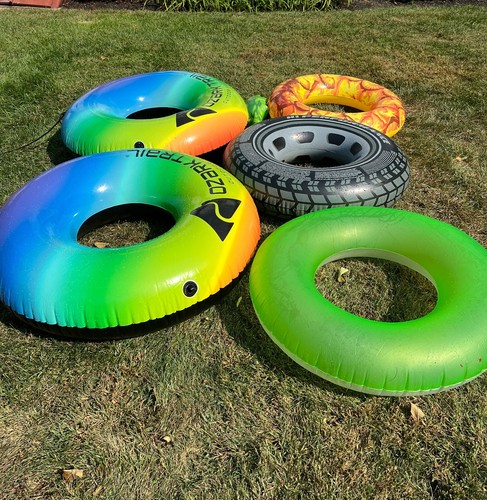 Lot 5 Inflatable Swimming Pool Float Tube for Kids and Adults, tire ...
