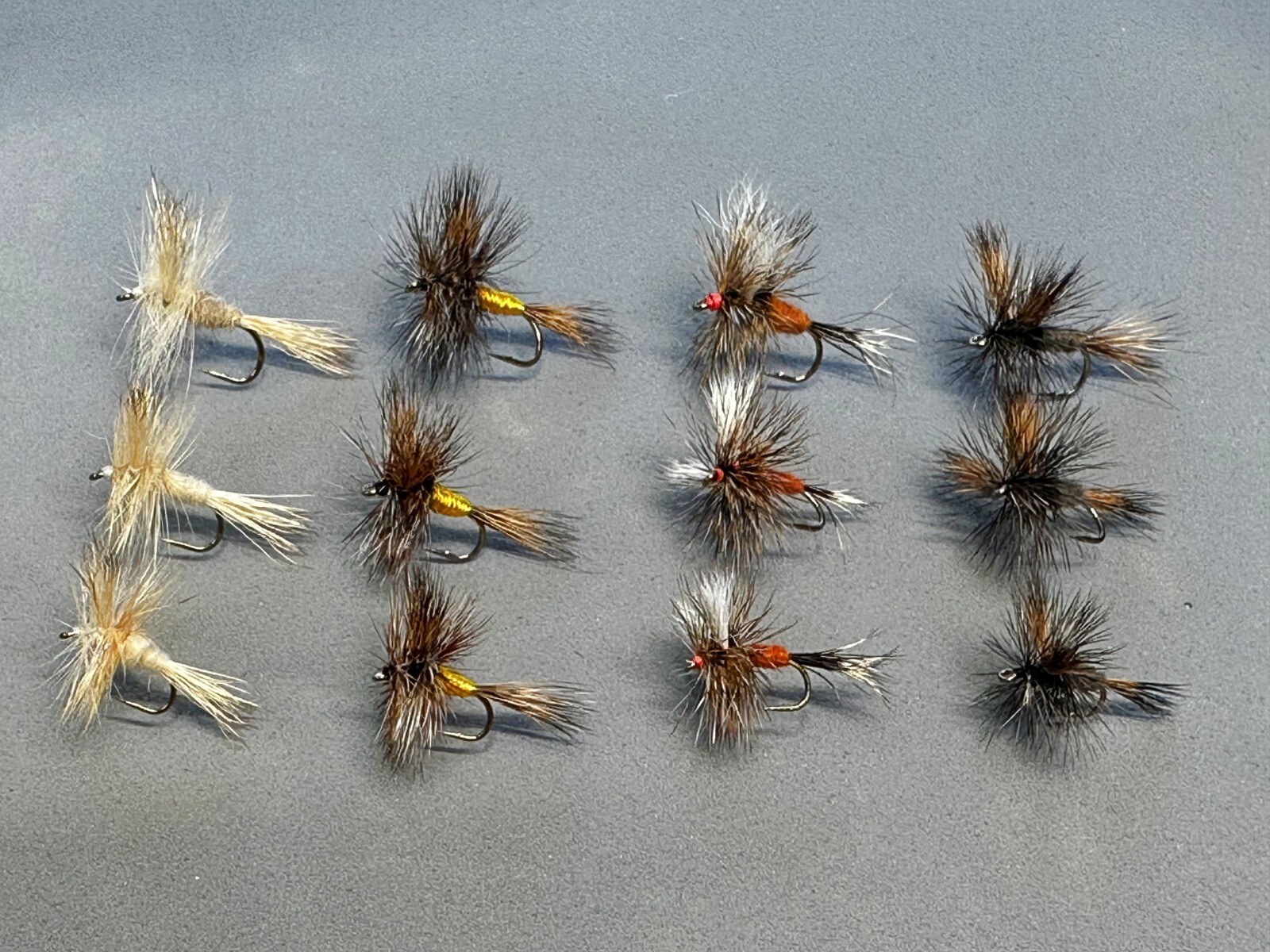 Wulff Dry Fly Assortment - Blond, Grizzly, Ausable, Gray - #10 #12 #14 ...