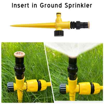 Insert in Lawn 360 Rotating Automatic Sprinkler Nozzle Yard Garden ...