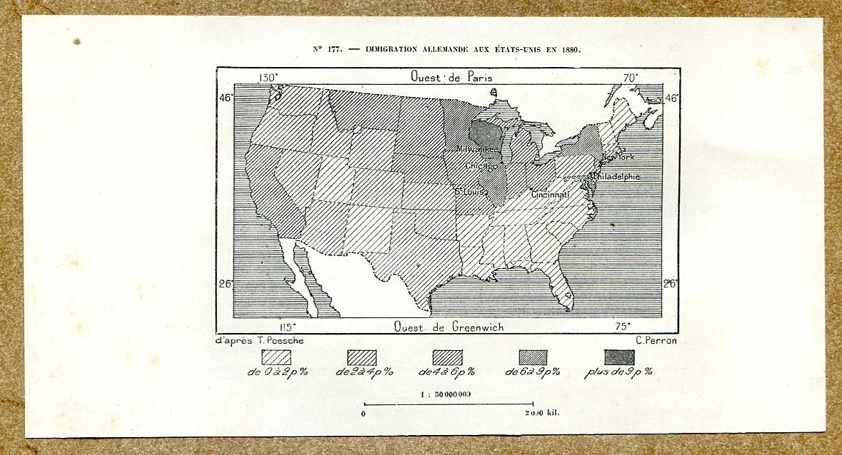 German Immigrants Map