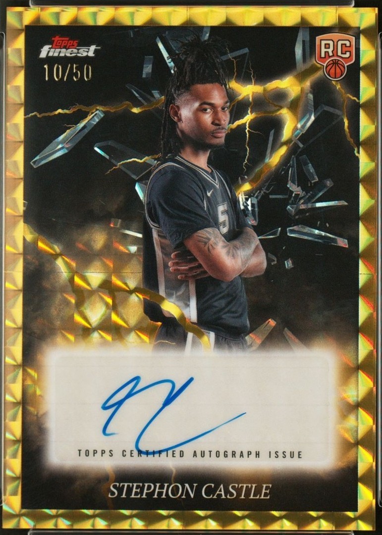 2024-25 Topps Finest - Electrifying Signatures Geometric Stephon Castle ...