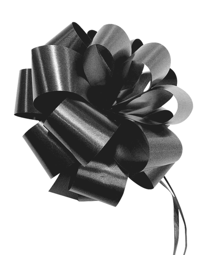 12 x Large 13.5cm Black Gift Bows - Pull String Pom Pom Bow Wrapping ...