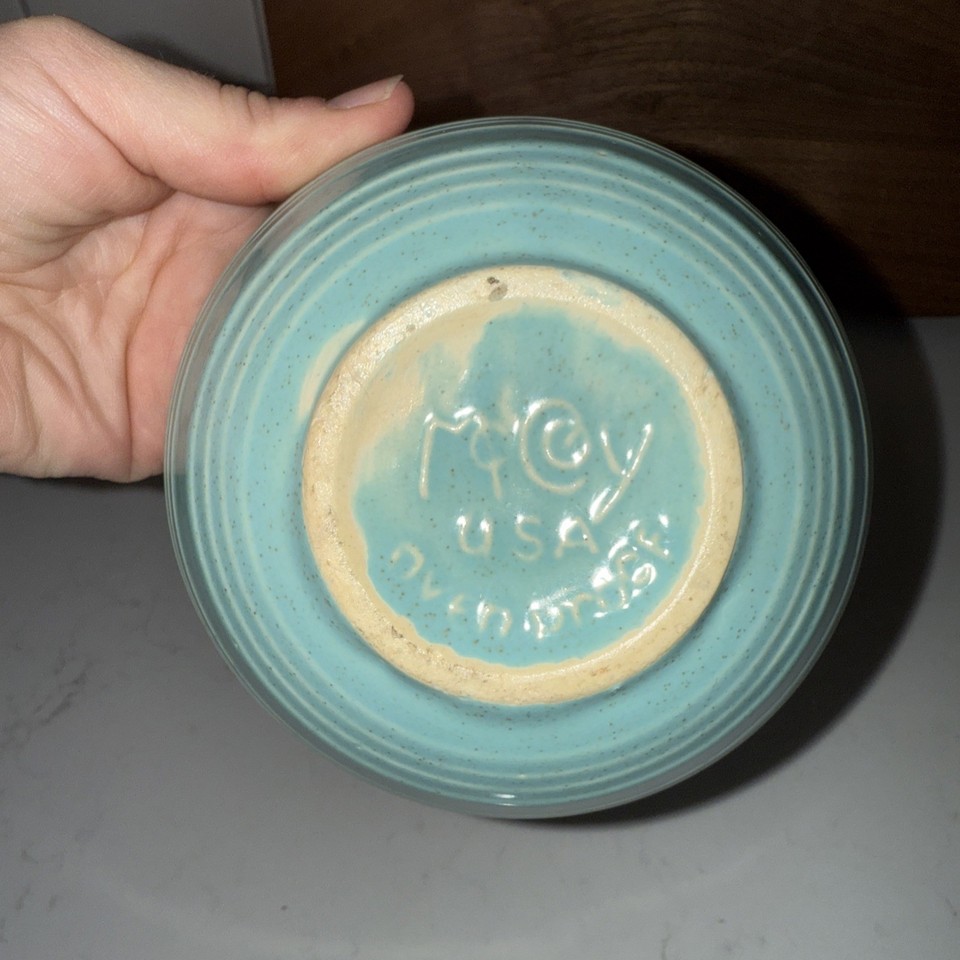 vintage McCoy Pottery Beehive Mixing Bowl Robin Egg Blue | eBay