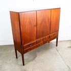 Mid Century Danish Modern Credenza Highboard Bar Sideboard Denmark Mcm ...