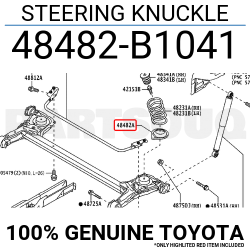 48482B1041 Genuine Toyota STEERING KNUCKLE 48482-B1041 | eBay