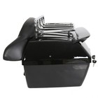 Black Motorcycle Trunk Tail Box Luggage Case top rack For Honda Harley ...