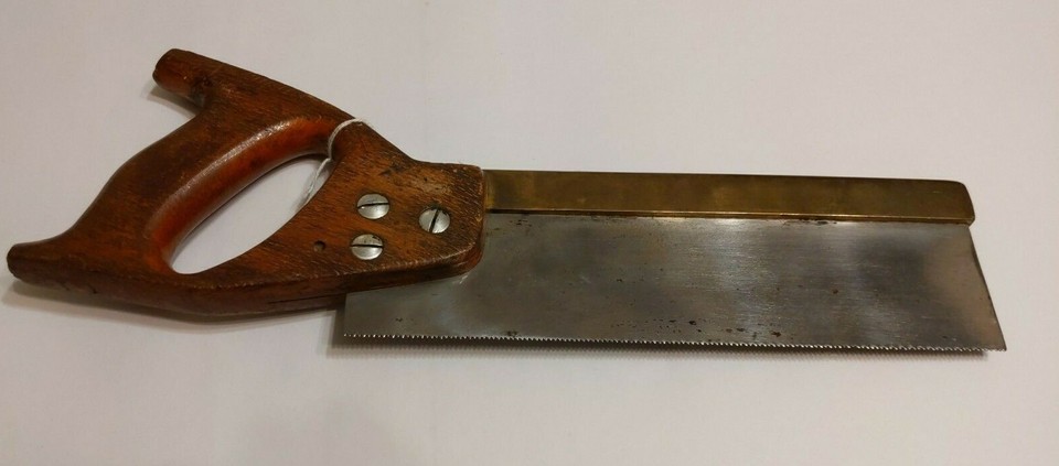Vintage Spear and Jackson Back Saw 10" with Brass Top | eBay