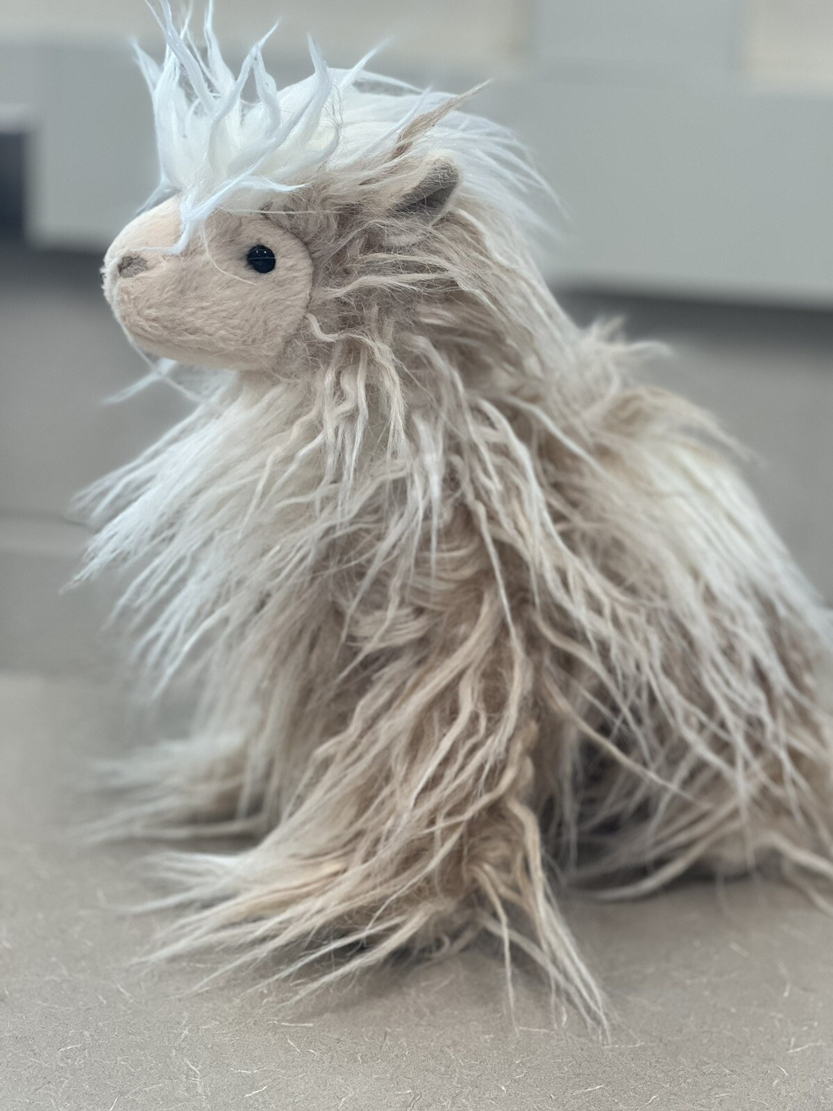 Aurora Plush Alpaca llama toy stuffed Animal 10" stuffy RARE Long hair ...