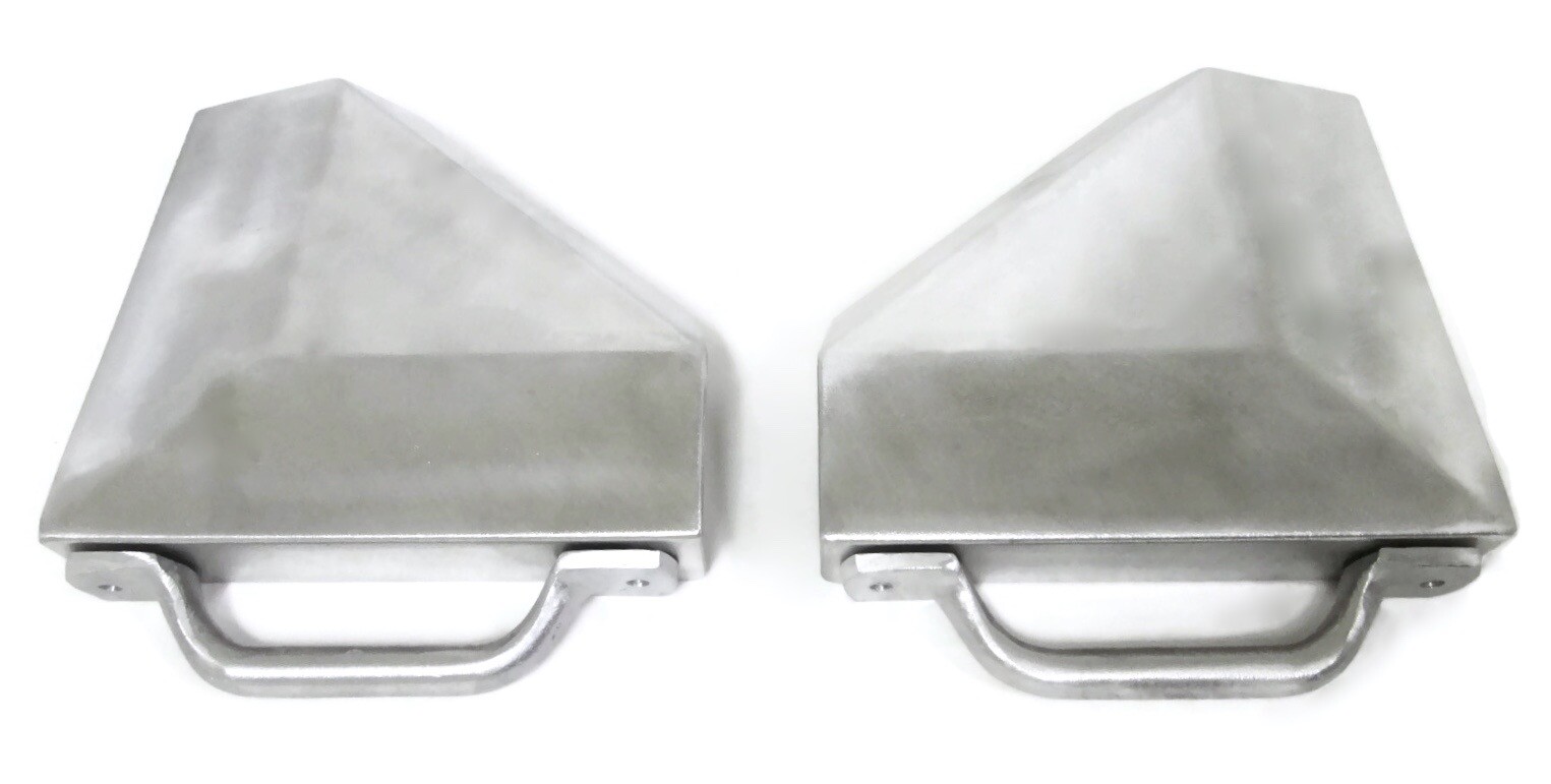 NEW 2 Boat Transom Corner Brackets PLUS 2 Boat Handles Cast Aluminum ...