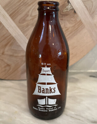 Vintage Banks Barbados Brewery Ltd 10 Oz Amber Export Beer Bottle Oh ...