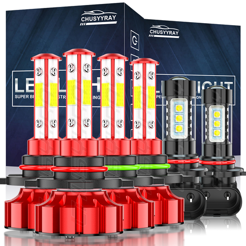 For Jeep Commander 2006-2010 - 6x 6000K LED Headlight + Fog Light Bulb ...