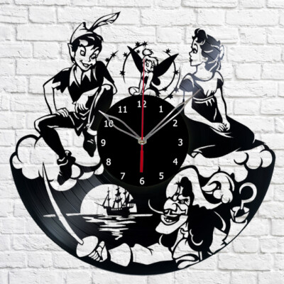 Vinyl Clock Peter Pan Wall Clock Unique Art Vinyl Record Wall Clock 454 ...