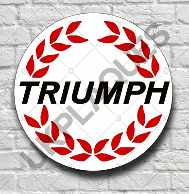 TRIUMPH MOTOR Co 2FT GARAGE WALL SIGN PLAQUE WORKSHOP VINTAGE CLASSIC ...