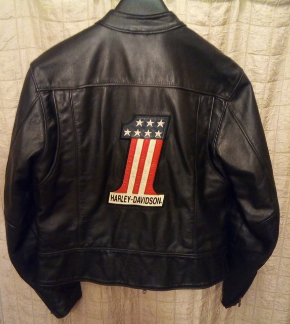 Harley Davidson Number 1 One Leather Motorcycle Jacket M Medium willie ...