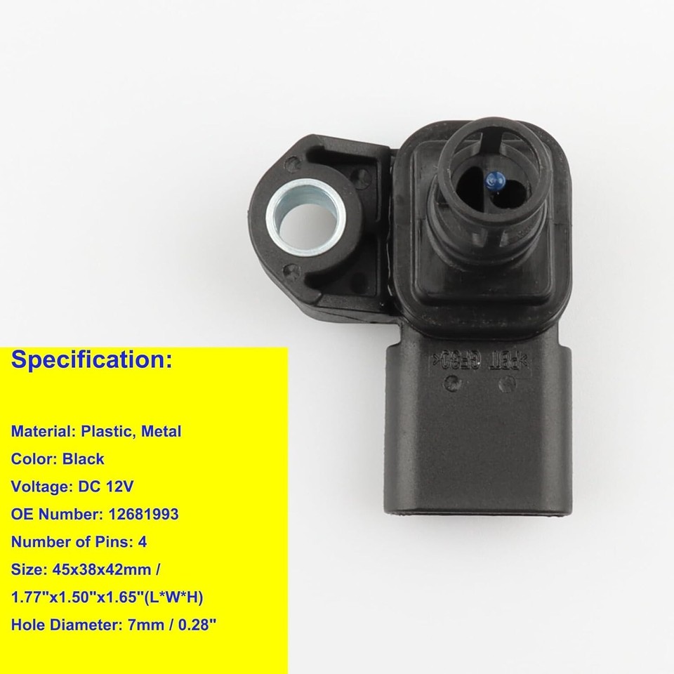 12681993 Intake Air Pressure and Temperature Sensor Compatible with ...